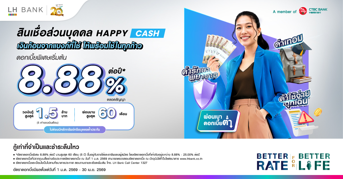 สินเชื่อส่วนบุคคล Happy Cash